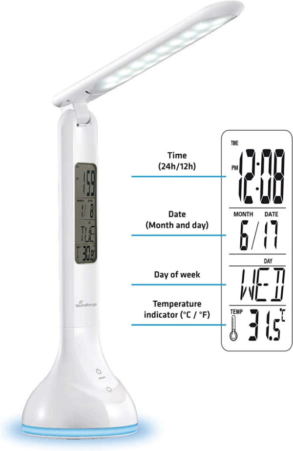 LED STONA LAMPA COMPACT LED DESK LAMP,BELA, MROS502 USB MEDIARANGE GERMANY