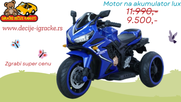 MOTOR NA AKUMUALTOR LUX PLAVI