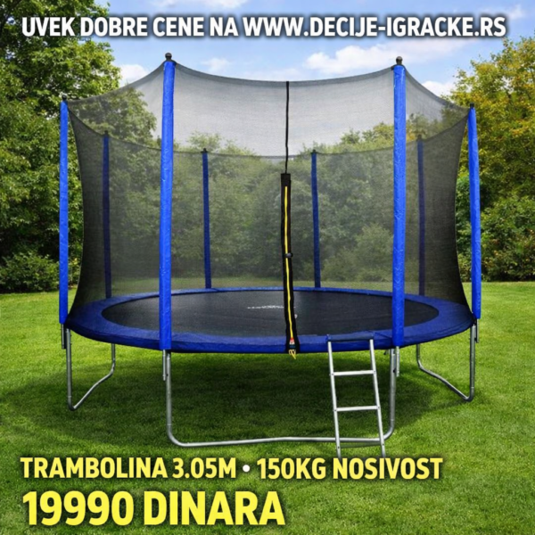 TRAMPOLINA 3.05M SA MERDEVINAMA I MREZOM