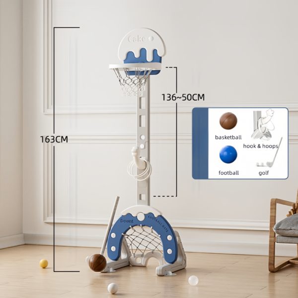 Dečiji multifunkcionalni koš Kolačić – Plavi