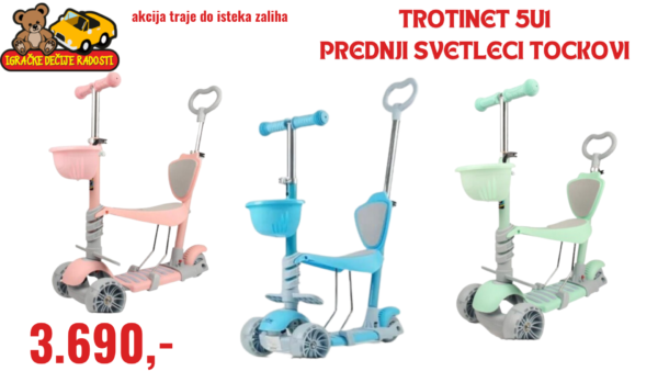 TRITINET – GURALICA 5u1 SVETLECI TOCKOVI MODEL vise boja totalna rasprodaja