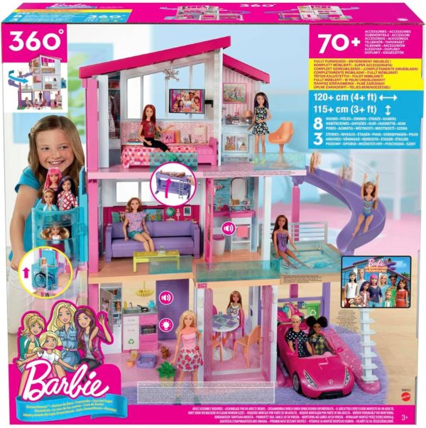 ORGINAL BARBIE Barbie Dreamhouse kućica za lutke – 3 sprata, 8 prostorija, lift i bazen