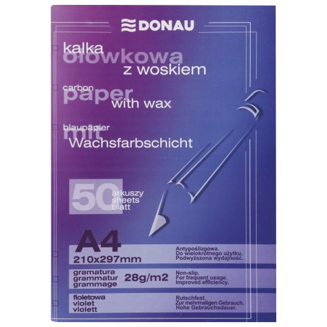 Indigo ručni A4 pk50 Donau 1923950PL-23 ljubičasti