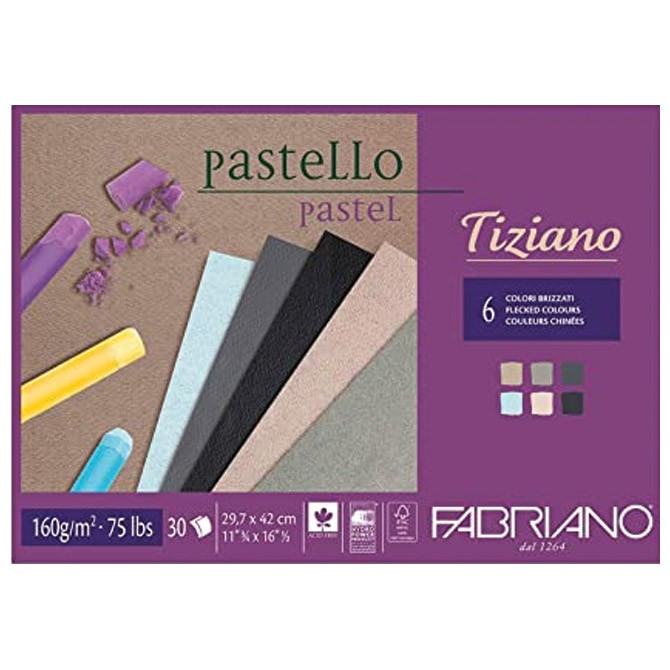 Blok Tiziano Pastello 42x29,7cm 30L 160g Fabriano 46229742 6boja