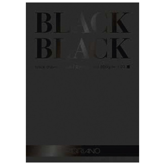 Blok Black Black 20x20cm 20L 300g (smooth surface/liscio) Fabriano 19100389
