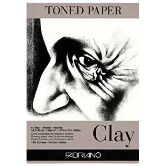 Blok Toned Paper Clay 29,7x42cm 50L 120g Fabriano 19100499 sivi
