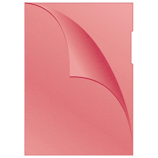 Fascikla "L" u boji 120my pp A4 mat pk100 Q-Connect Donau KF00306 crvena