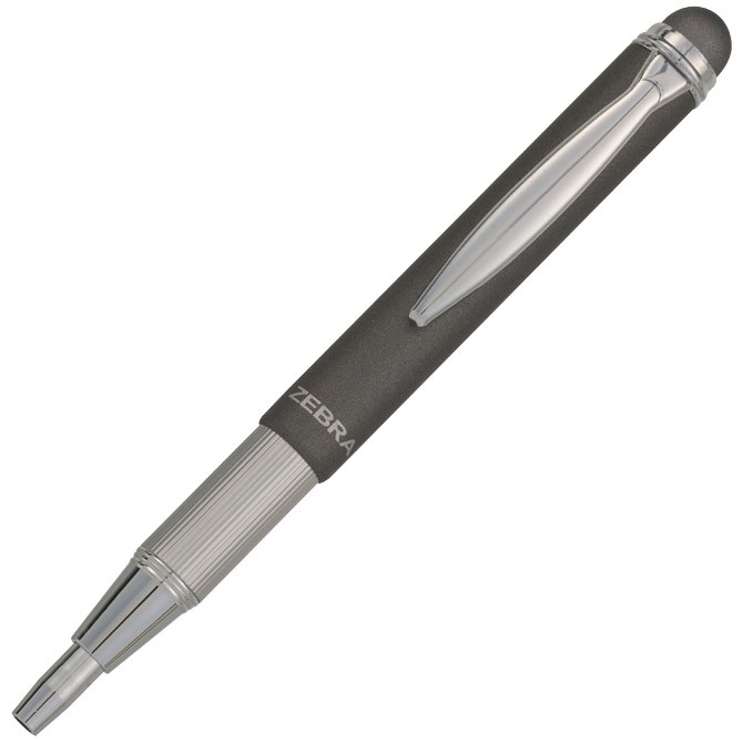 Olovka hemijska teleskopska 0,7mm bez kutije Stylus Metallic Zebra 46619 tamno siva