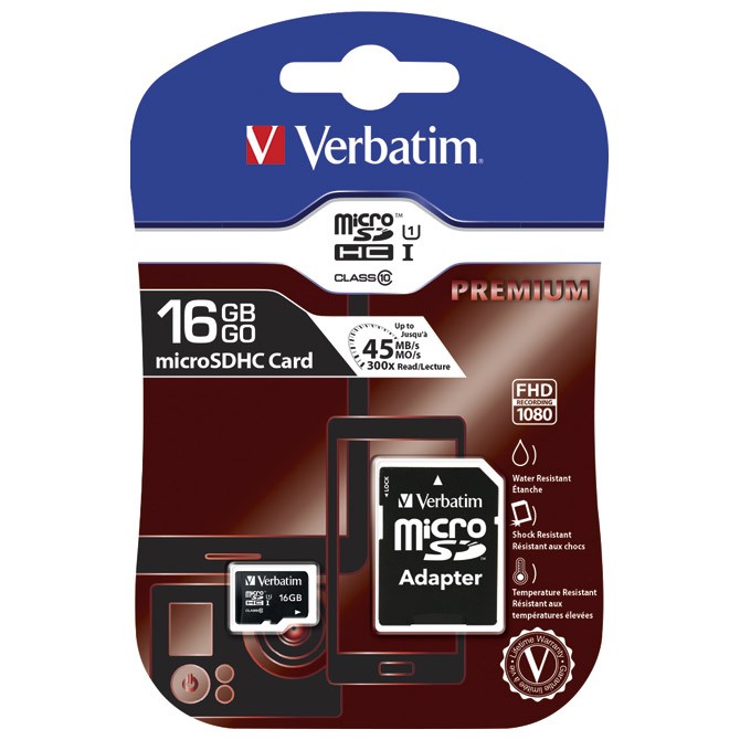 Kartica memorijska micro SDHC 16GB sa adapterom (class 10) Verbatim 44082 blister!!