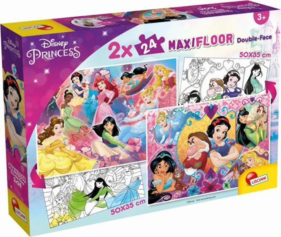 SLAGALICA LISCIANI 2X24PCS SUPERMAXI PRINCESS 2U1 SLOZI I OBOJI