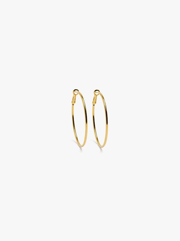 THIN HOOP EARRINGS - STAINLESS STEEL
