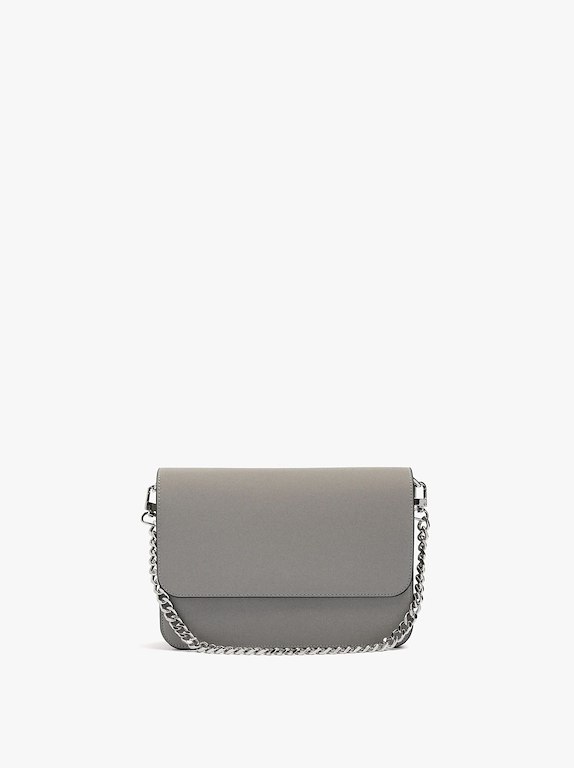 CROSSBODY BAG WITH FLAP AND SOFT TEXTURE