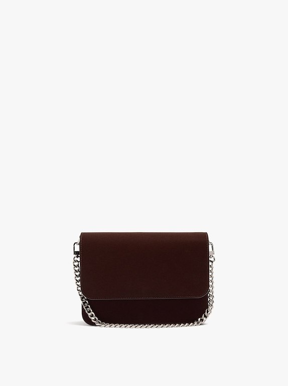 CROSSBODY BAG WITH FLAP AND SOFT TEXTURE