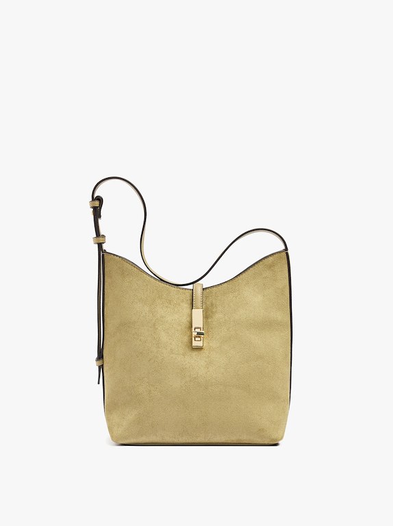 SHOULDER BAG WITH LEATHER-EFFECT