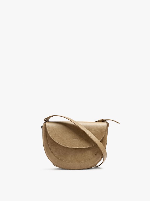 OVAL CROSSBODY BAG WITH FLAP