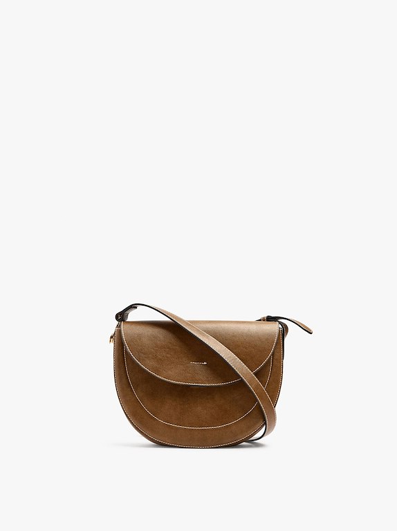 OVAL CROSSBODY BAG WITH FLAP