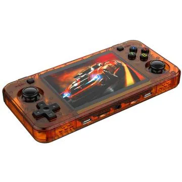 R36H HANDHELD GAME CONSOLE WITH GAMES - 128GB - TRANSLUCENT ORANGE