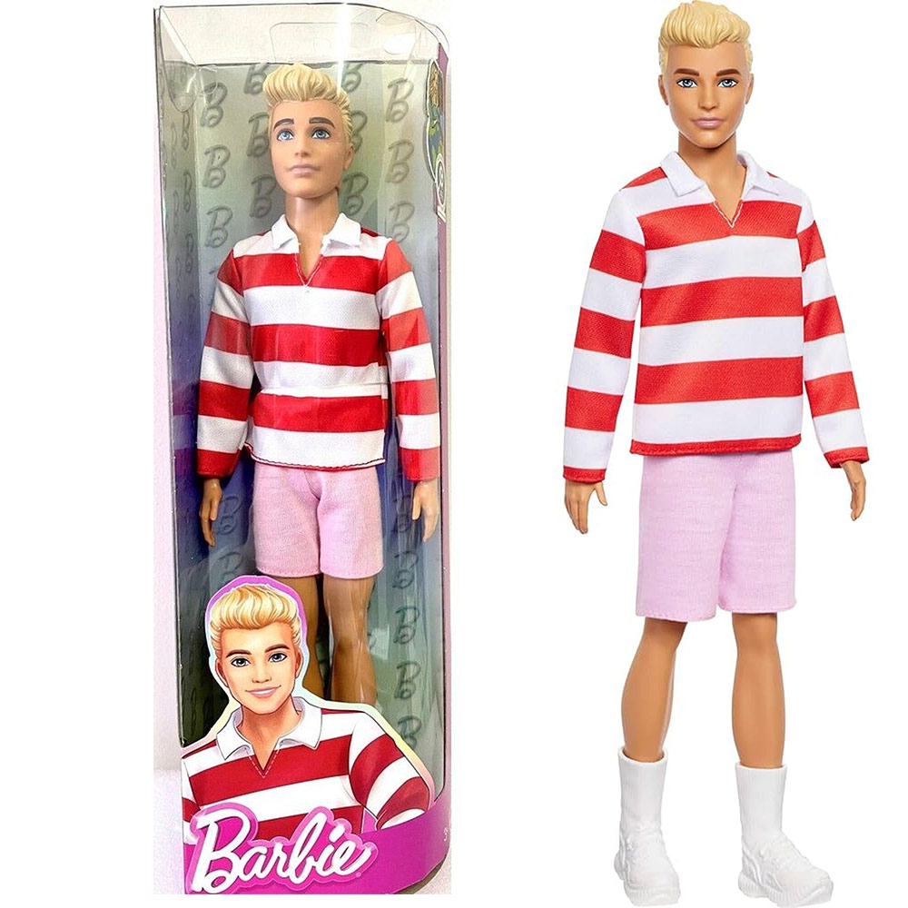 Barbie Ken u crveno-beloj majici