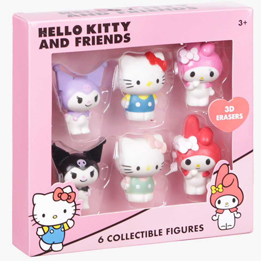 Hello Kitty and Friends set sa 6 figura gumica