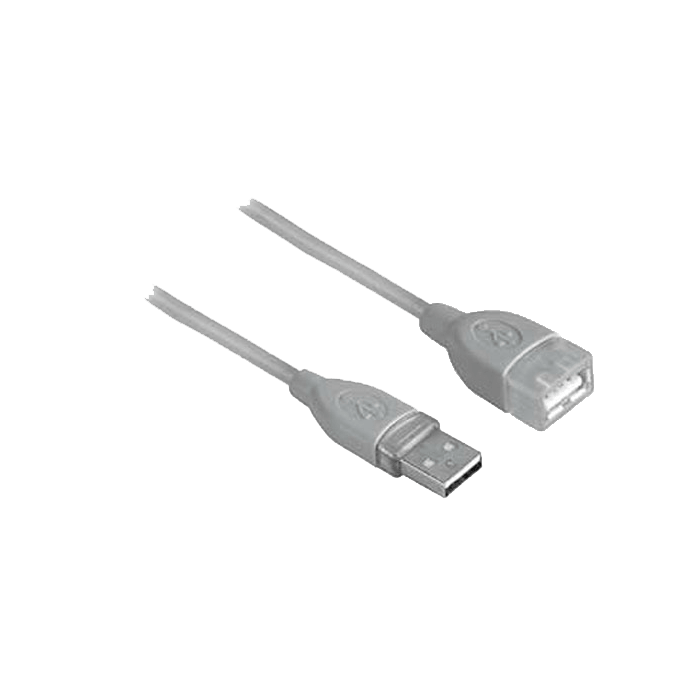 HAMA produžni USB kabl, 1.8m (sivi) - 45027, USB 2.0 - do 480 Mbps, USB-A, USB-A (ž), Okrugli
