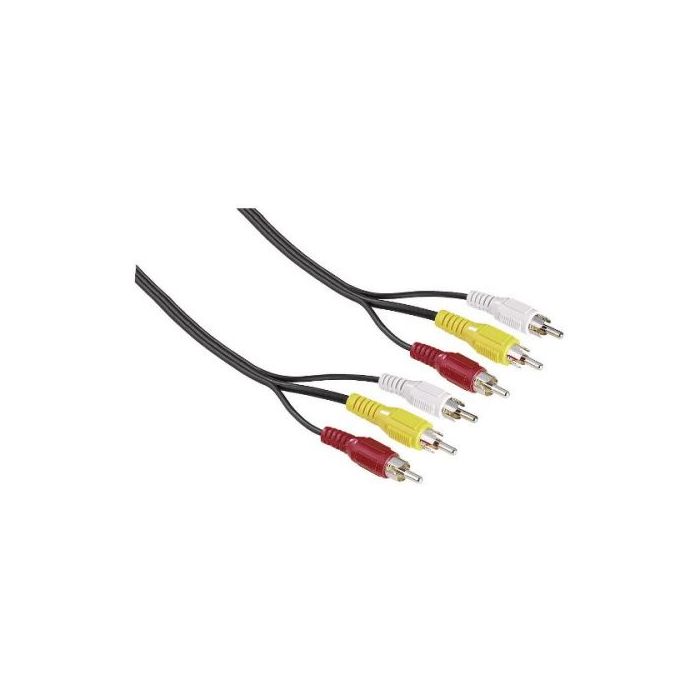 Hama audio kabl 3xRCA(činč)(m) - 3xRCA(činč)(m) 2m (Crni) - 43134 RCA x3, RCA x3, m/m, Crna
