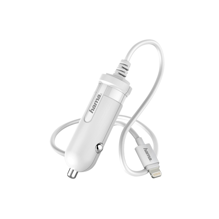 HAMA Auto punjač Lightning 1A (Bela) - 00173658 Auto punjač, Integrisan, Lightning, 12 - 24 V