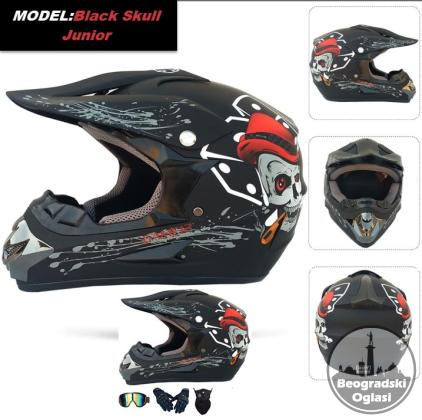 PROLINETECH Cross/Enduro kaciga – PLT/HE-SKULL (S)53 cm