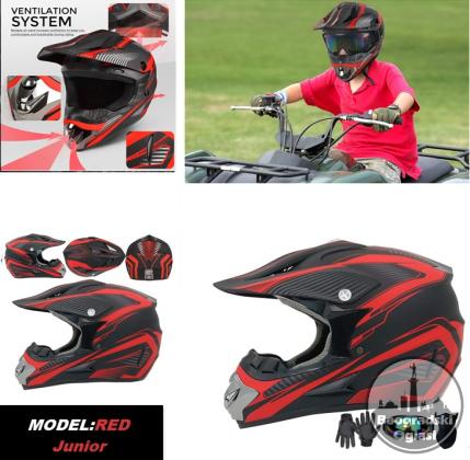 PROLINETECH Cross/Enduro kaciga – PLT/HE-RED (S)53 cm