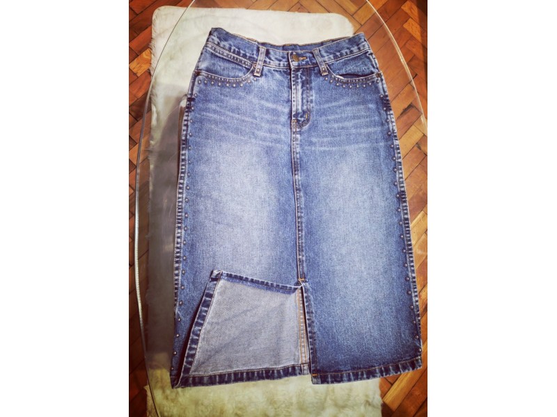 Lee suknja: kvalitetan denim bez elastina, za S