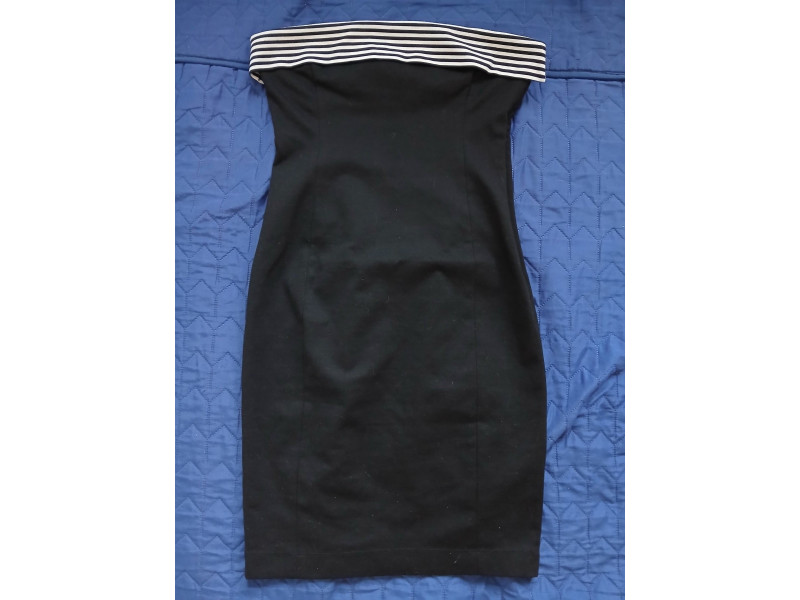 Zara crna top mini uska haljina, M