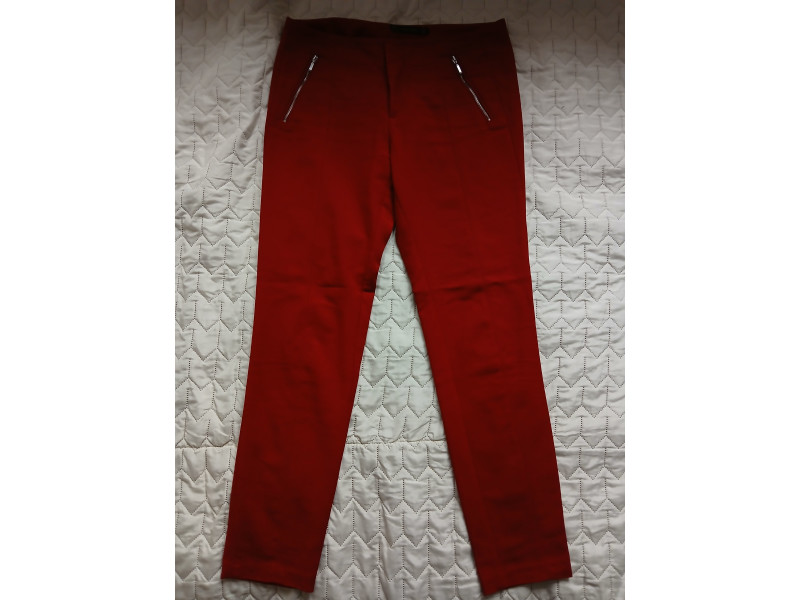Zara bordo-tamno crvene pantalone, M