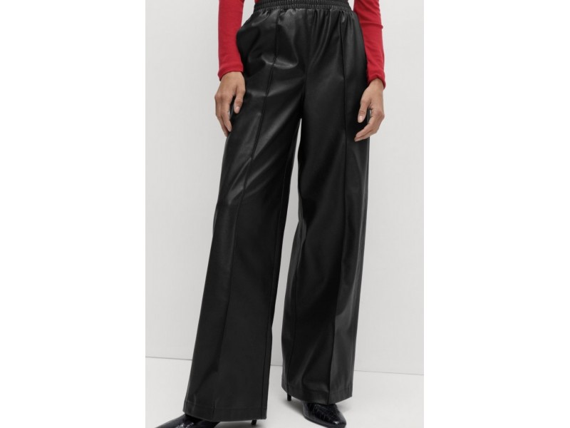 *Marks&Spencer Faux Leather Wide leg M-L* etiketa