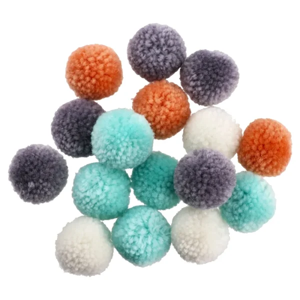 Crafty pom, kraft pom pom, miks, 30mm, 18K