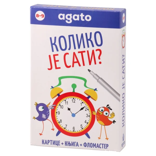 Smart kid, edukativne kartice, koliko je sati, 25 kartica, 8 – 9 godina