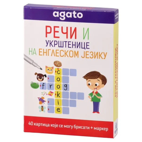 Smart kid, kartice sa rečima na engleskom, 40 kartica, 8 – 9 godina