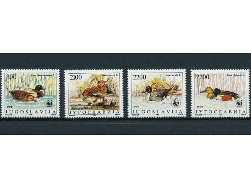 Jugoslavija 1989. cela serija Fauna patke MNH **
