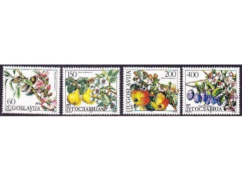 Jugoslavija 1987. cela serija flora MNH **