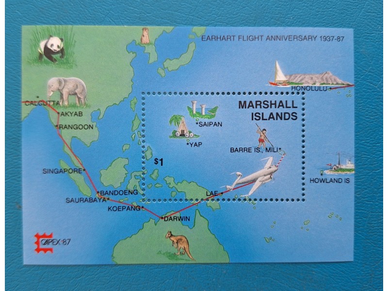 Marshall Islands 1987 cist blok