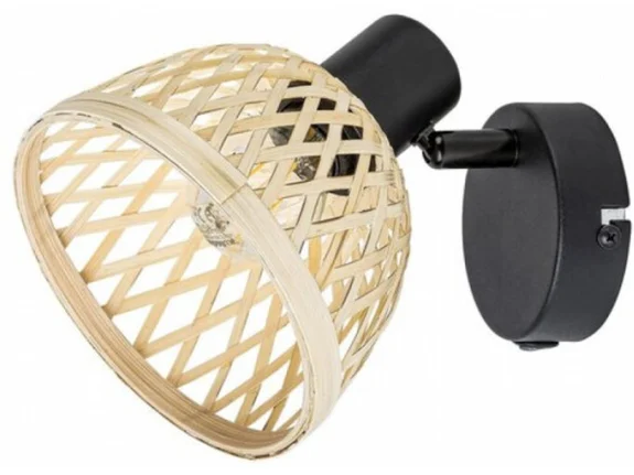 Rabalux Spot rasveta Rattan E14 1x MAX 15W mat crno (3133)