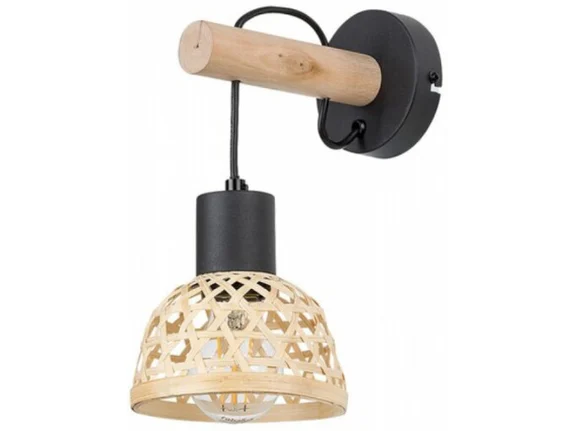 Rabalux Zidna lampa Rattan E27 1x MAX 15W crna (71025)