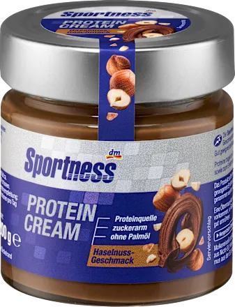 Sportness
Protein Cream krem namaz sa lešnicima i proteinima surutke i kakao prahom, sa zaslađivačima, 200 g