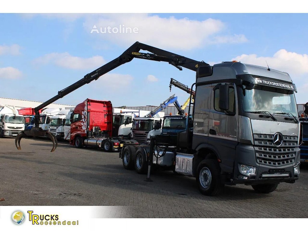 Mercedes-Benz Arocs 2858 + PALFINGER S260Z96 (2022) + 6X4 tegljač
