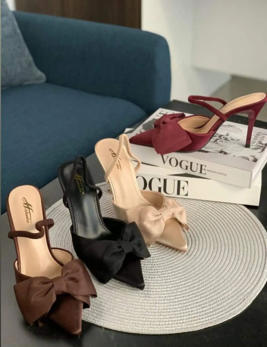 Elegantne ženske mule/slingback štikle sa špicastim vrhom i