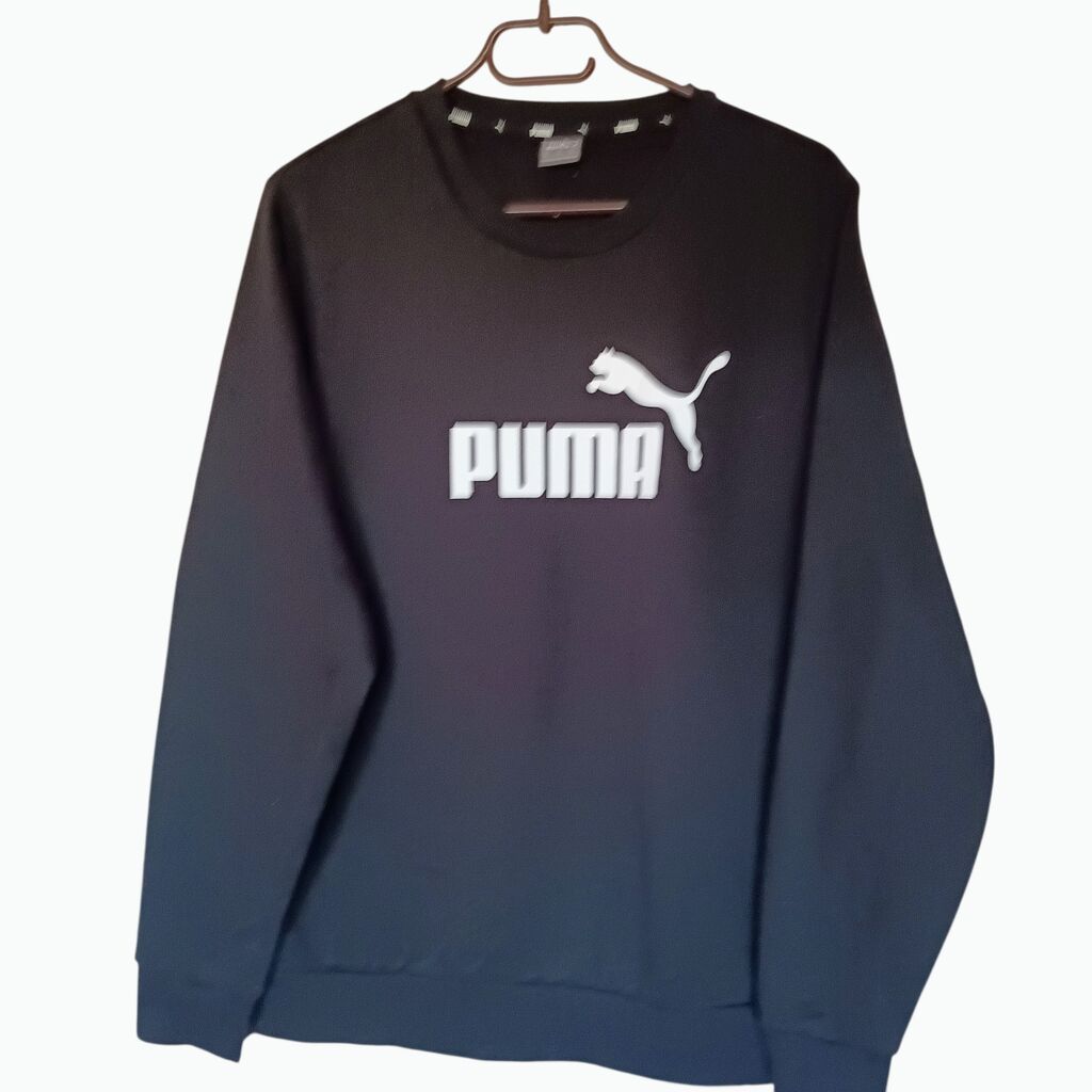 Crna ženska/unisex dukserica bez rajsferšlusa sa velikim PUMA