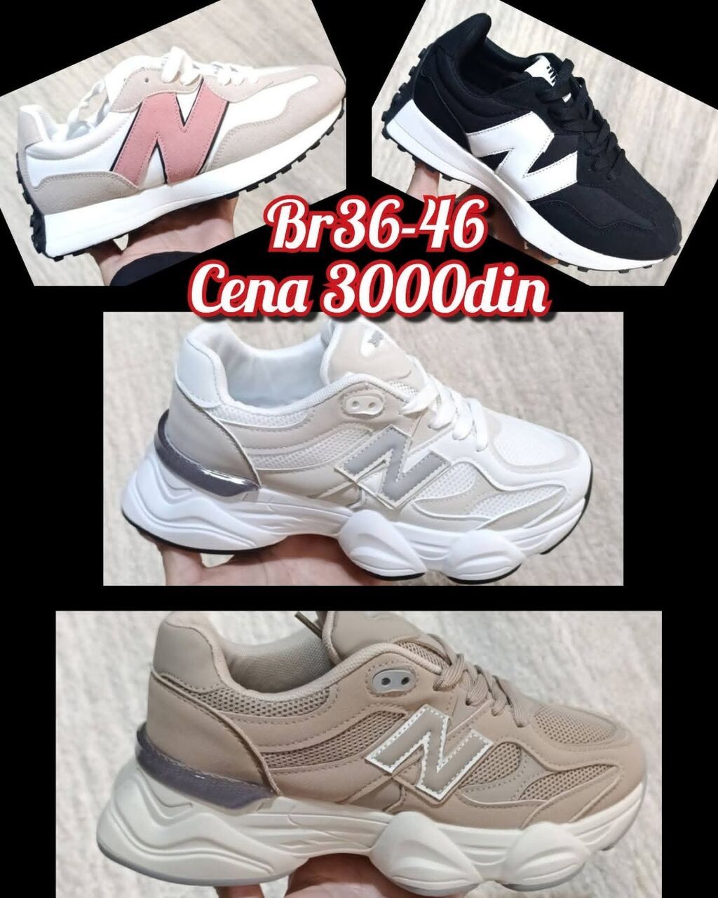 Novooo NB patike. Brojevi 36-46.Cena 3000din. Slanje svaki dan
