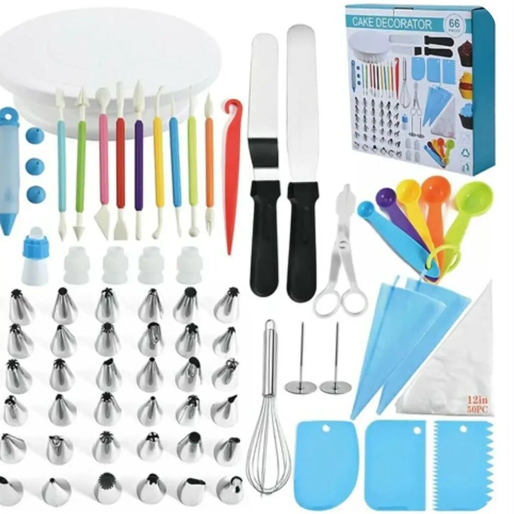 Set za dekoraciju torti – komplet 66 delova Svestran set alata za