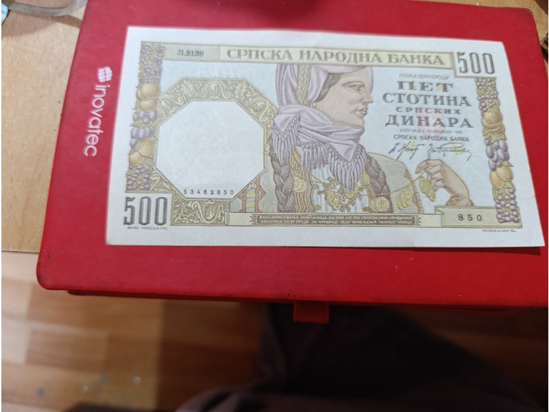 500 dinara 1941 pocepana malo