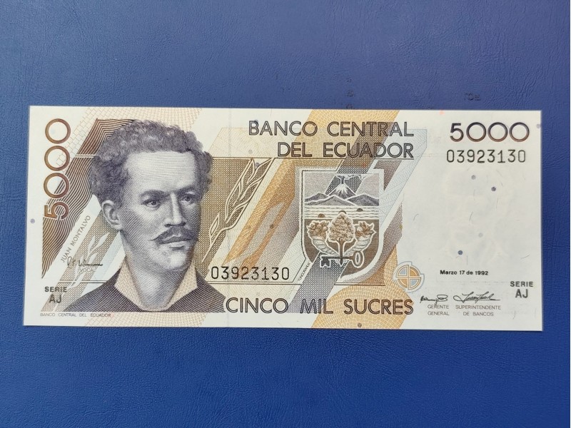 Ekvador 5000 sucres 1992 UNC