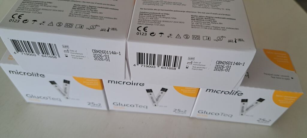 Microlife GlucoTeq test trake za merenje glukoze u krvi - Originalne