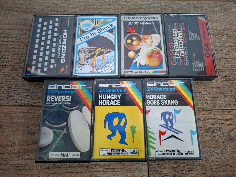 7 originalnih kaseta za ZX Spectrum